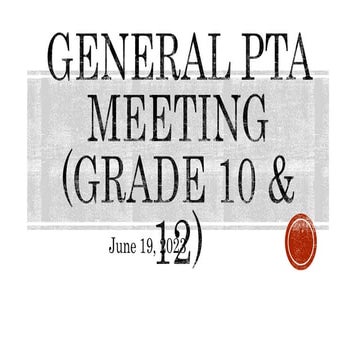 General-PTA-meeting in Catmon national High school | PPTX