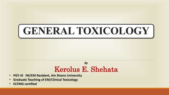 Poisoning & its management | PPT