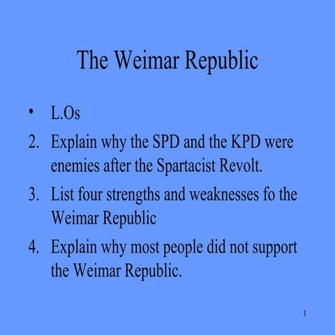 General Weimar Constitution | PPT