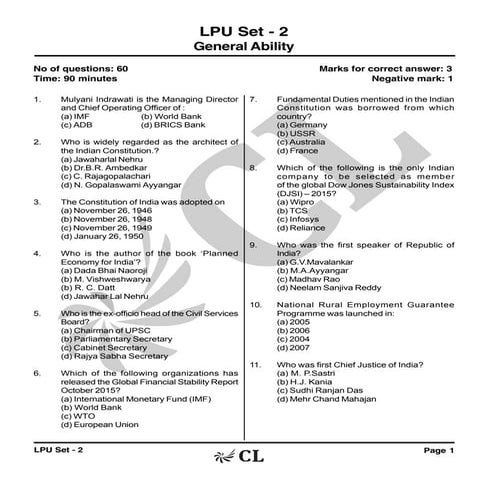 General ability question | PDF