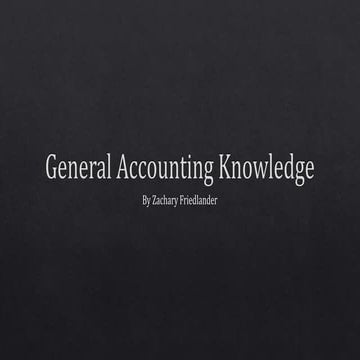 General accounting knowledge | PPTX