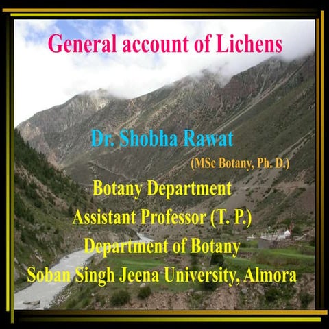 General account of lichens ppt 23.02.2021