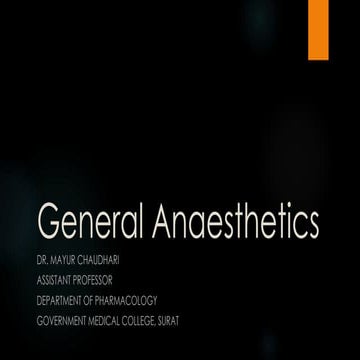 General anaesthesia | PPTX