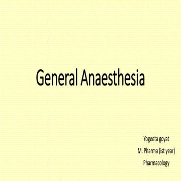 General anaesthesia | PPTX