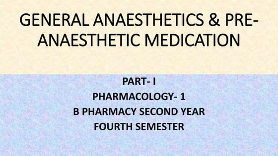 Stages of anesthesia | PPT