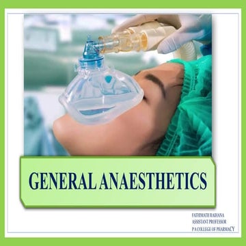 Basic pharmacology of anesthesia drugs | PPTX