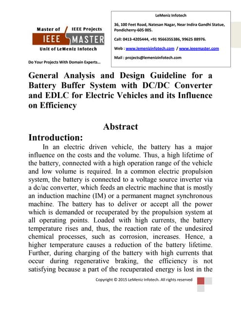 A non isolated multi input multi output dc–dc boost converter for electric vehicle applications ...