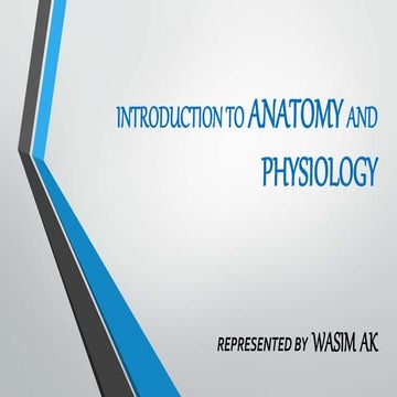 Introduction to Anatomy & Physiology | PPTX