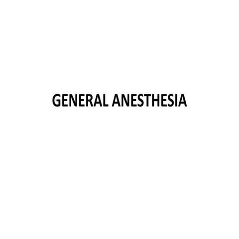 General anesthesia | PPT