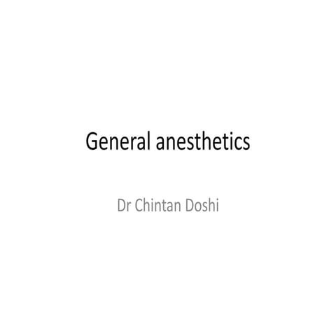 General anesthesia | PPTX