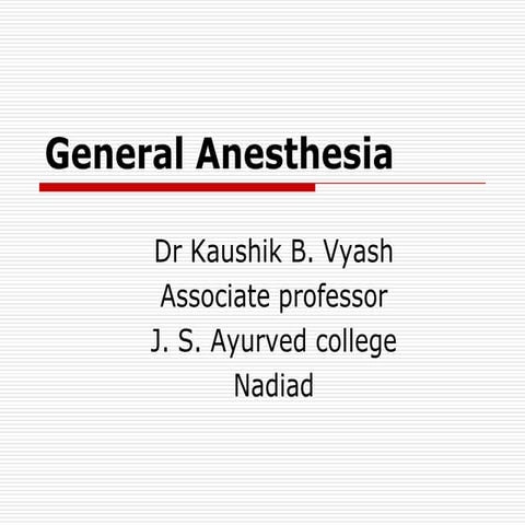 General anesthesia notes and bams and mm | PDF