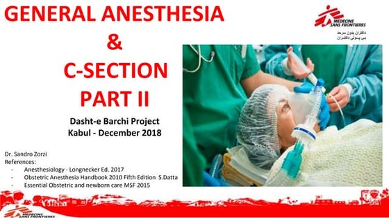 General anesthesia & obstetrics part III | PPT