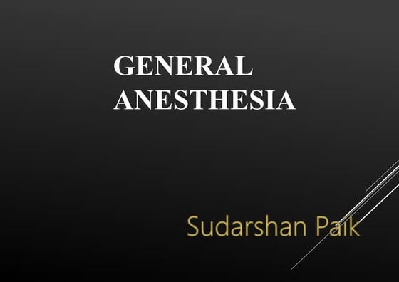 General anesthesia | PPT