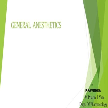General anesthetics | PPT