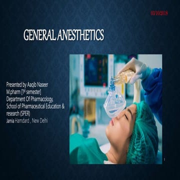 General anesthetics | PPTX
