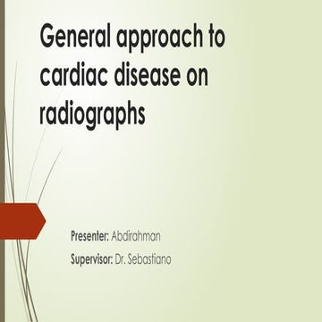 Radiographic approach to cardiac enlargement | PPTX