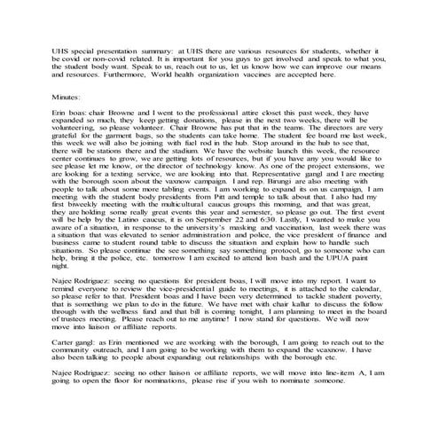 General assembly 9.8.21 minutes | PDF