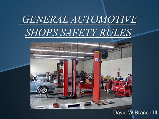 Automotive shop safiety | PDF