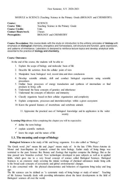 General Biology- Unit 1 | PPT | Biological Sciences | Science