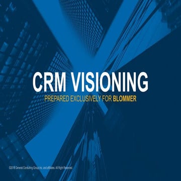 Huron Consulting : CRM Visioning for Bloomer | PPT