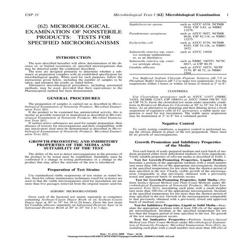 Sterility testing USP 71 | PDF