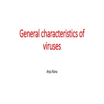 General characteristics of viruses | PPTX