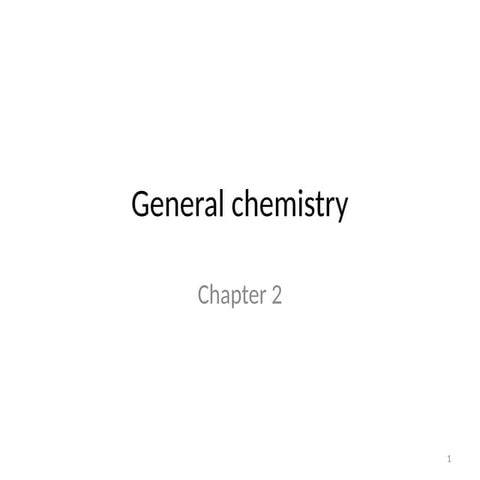 General chemistry notes on Atoms, Molecules and Ions | PPTX