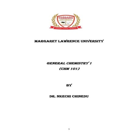 General Chemistry 101.pdf (Inorganic chemistry) | PDF