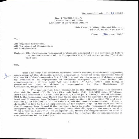 General circular 09 2015 | PDF