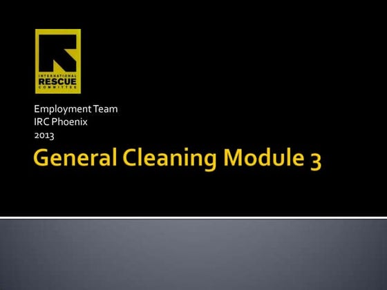 Cleaning Tools Handout Module 2 | DOCX