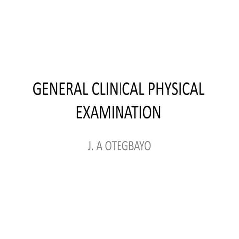 Face general examination | PPTX