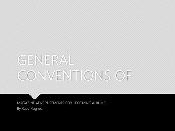 Magazine album advert conventions | ODP