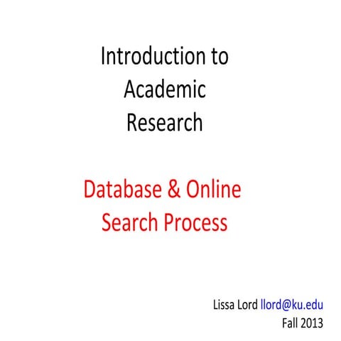 Database Research | PPT