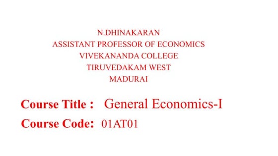 Definitions of Economics | PPT | Government Support and Welfare ...