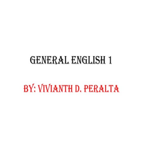 General english 1powerpoint | PPTX