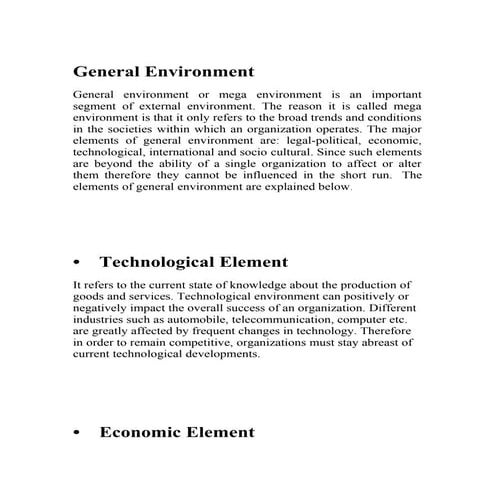 General environment | DOC