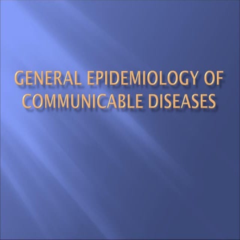 General Epidemiology Presentation for students | PPT