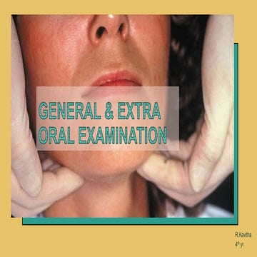 General and extra oral examination orthodontics | PPTX