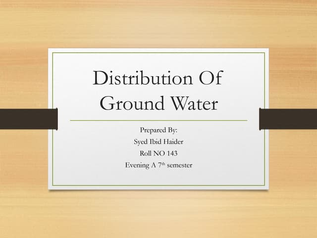 groundwater | PPTX