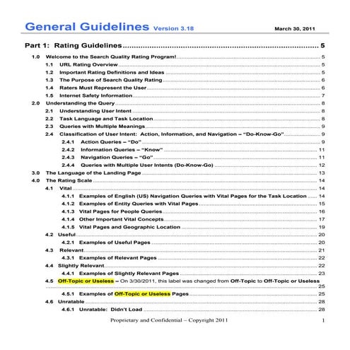 General guidelines 2011 | PDF