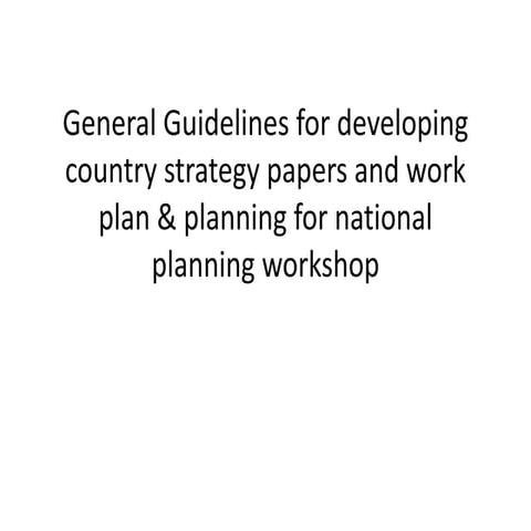General guidelines for developing country strategy papers 11042013 | PDF