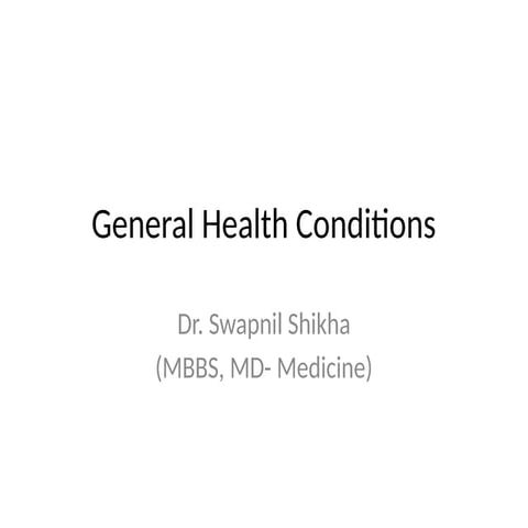 General Health Conditions.pptx this ppt tells us abput bp hypertension ...