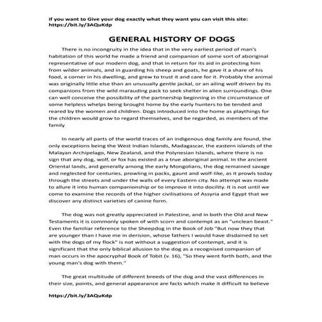 General history of dogs | PDF | Dogs | Pets