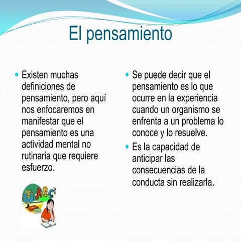 Generalidades sobre el pensamiento. fatla | PPTX