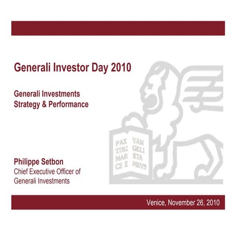 Generali Investments Strategy & Performance | PDF