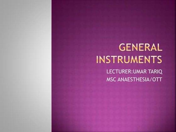 Surgical instrument ppt | PPTX | Oral care | Personal Care