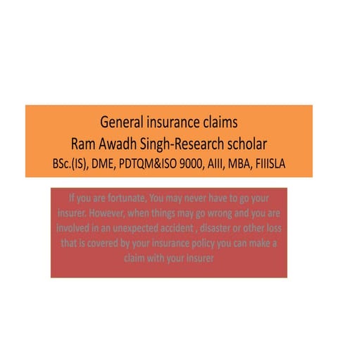 General insurance claims 1 | PPTX