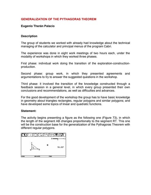 Generalization Of The Pythagoras Theorem Pdf Physics Science