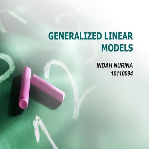 Generalized linear models (logistic regression) | PDF