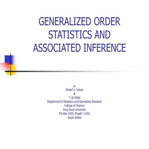 Generalized Order Statistics And Ppt